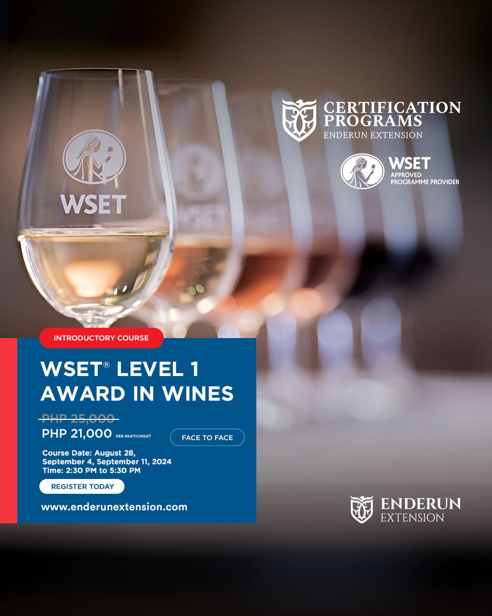 Wine and Spirit Education Trust (WSET) Level 1 in Wines (Face to Face) – Enderun Extension